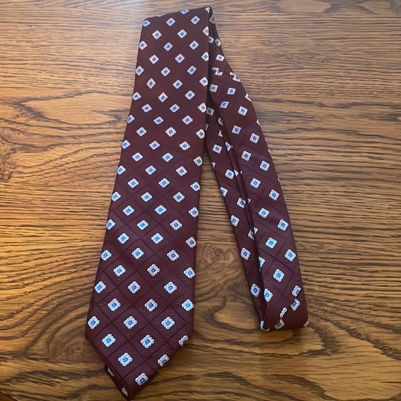 Dior | Accessories | Dior Signature Maroon And Blue Geometric Pattern ...